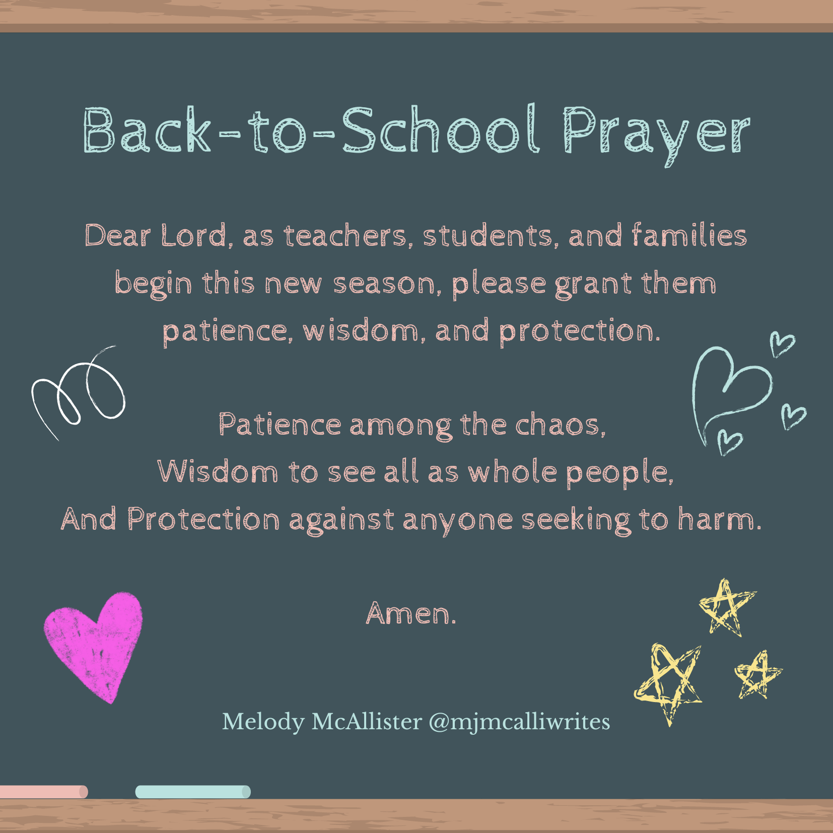Back To School Prayer – He Gave Me A Melody